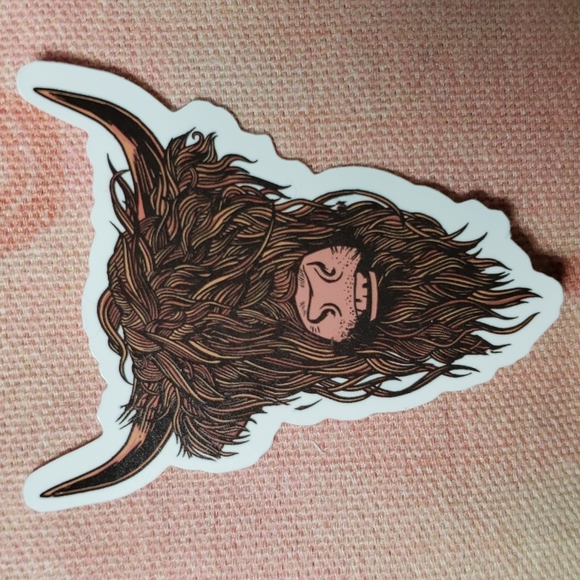 Office | E Highland Cow Sticker Western Farmhouse Decor Highland Cattle ...